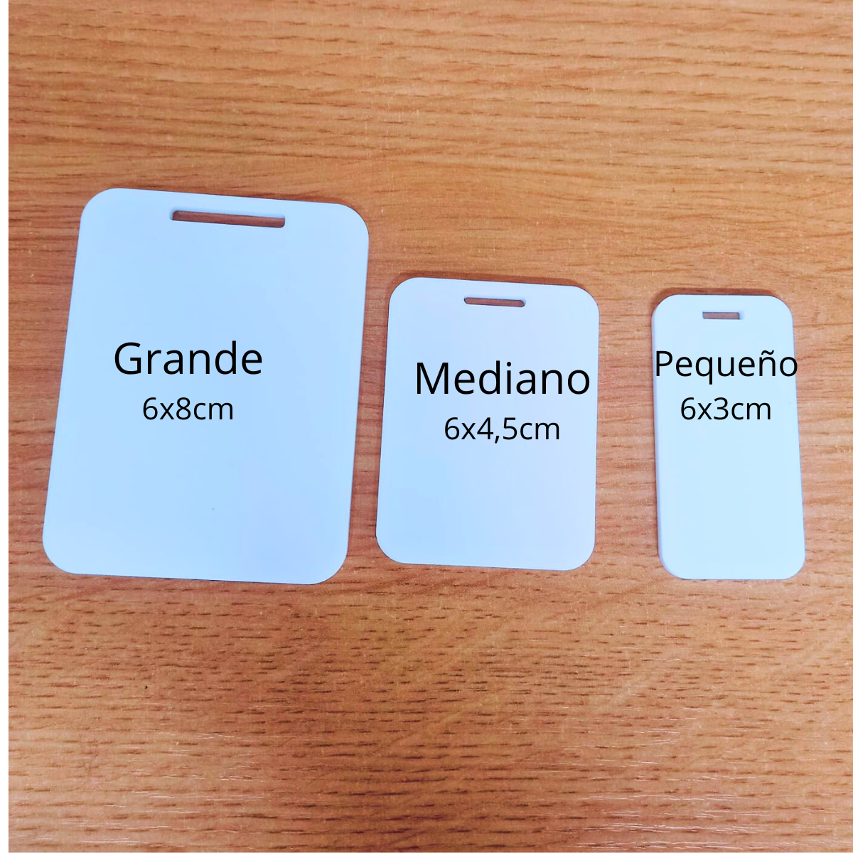 Tag acrílico Blanco Sublimable 6x8cm – SOLYSTORE.CL